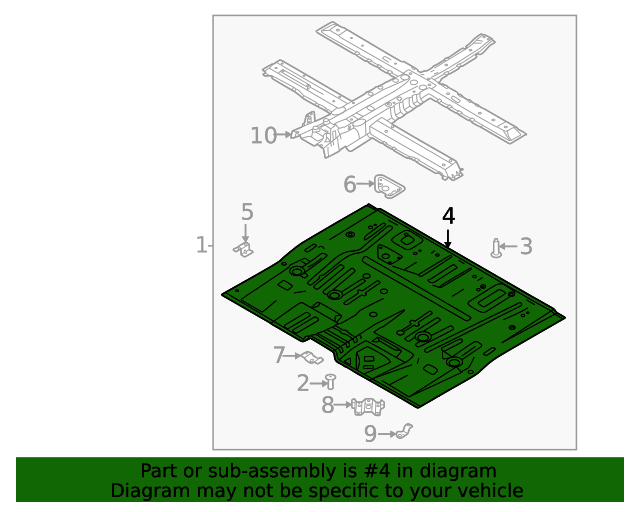 65112-R0100 - Floor Pan 2022 Kia Carnival | Kia.Parts Store