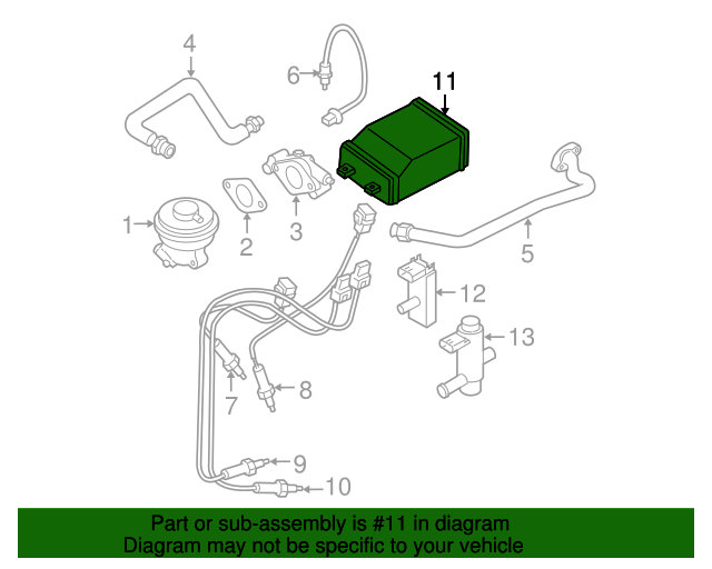 2000-2002 Nissan Sentra Vapor Canister 14950-6M400 | TascaParts.com