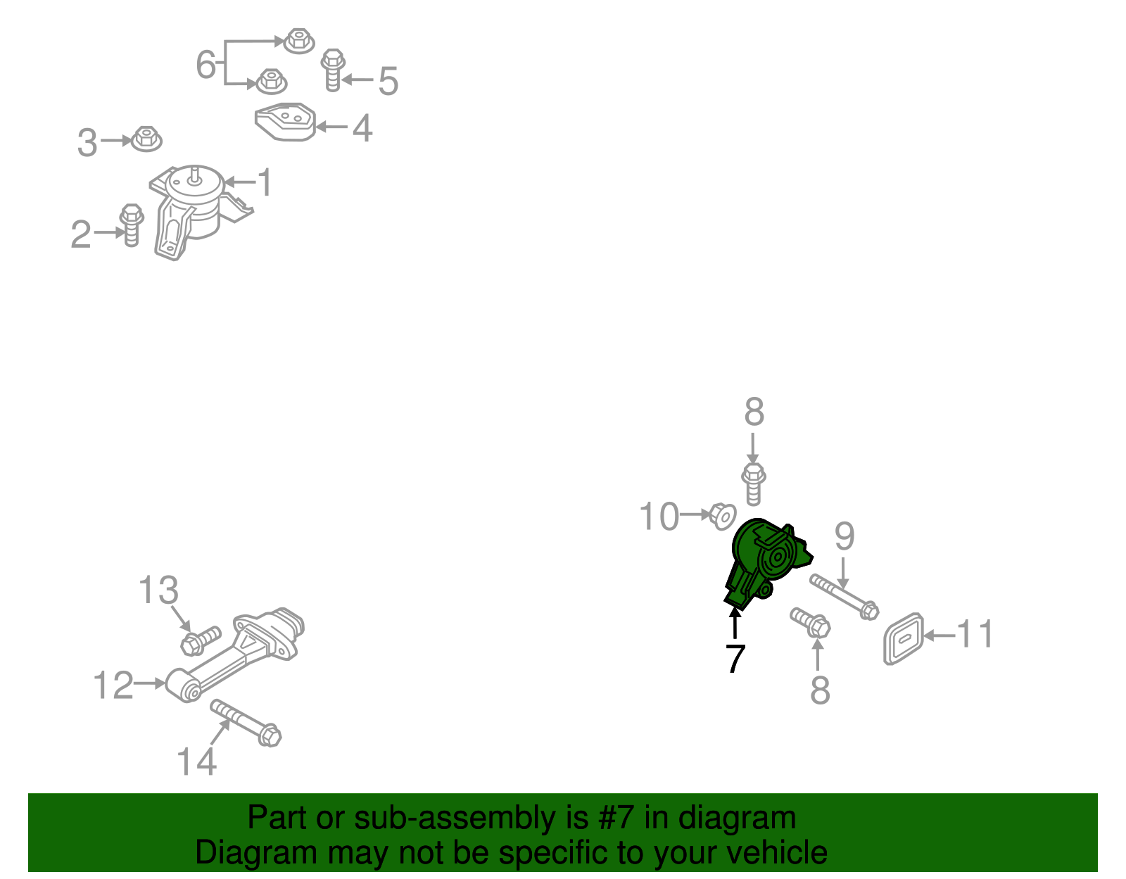 21830-C5300 - Trans Mount 2016-2020 Kia Sorento | Kia Cheap Parts