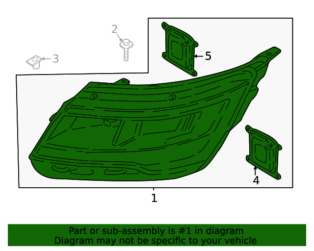 Genuine OEM Ford Part - Lamp Assembly LJ7Z-13008-L | Genuine OEM Ford ...