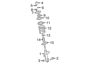 54610-2B000 - Upper Insulator - 2007-2009 Hyundai Santa Fe | World OEM ...