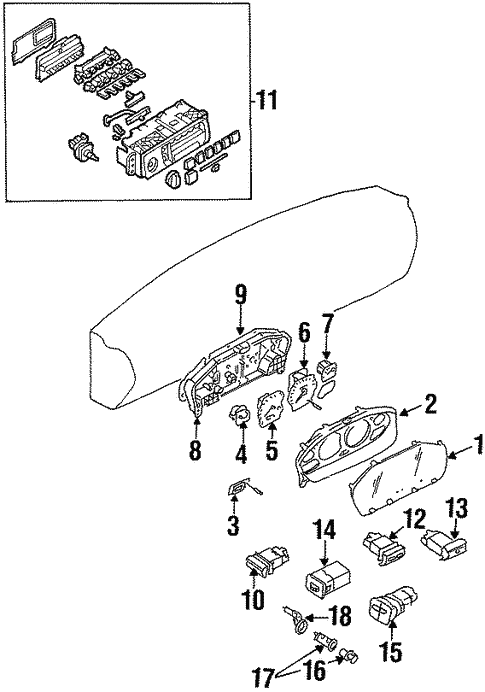 Cluster & Switches for 1995 Nissan 240SX | OEM Parts Online