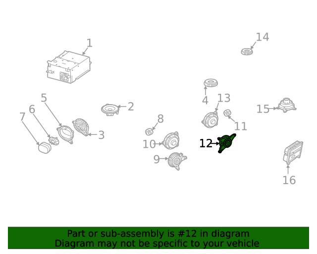 167-820-30-01 - Speaker 2020-2024 Mercedes-Benz | AutoNationParts.com