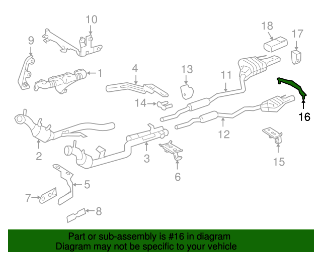 221-492-05-95 - Exhaust System Hanger Bracket 2007-2017 Mercedes-Benz ...