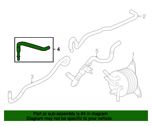 2017-2019 Nissan Rogue Oil Cooler Tube 21632-4BC0A | My Nissan Part