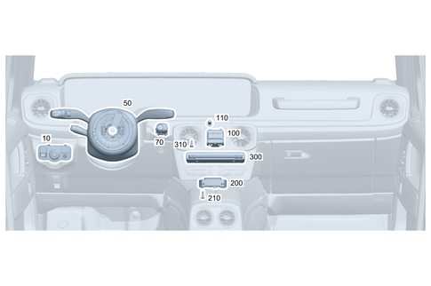 Switch in Instrument Panel and Center Console for 2025 Mercedes-Benz ...