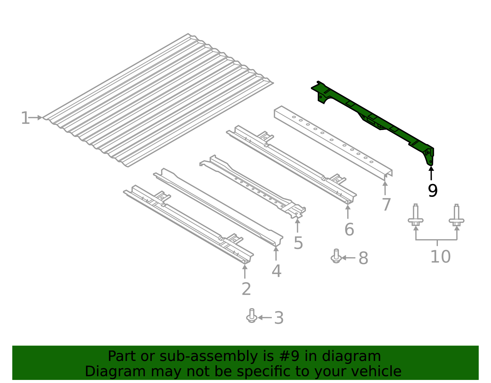 KB3Z-21442A68-A - 2019-2023 Ford Ranger - Rear Cross-Member | My Ford Parts
