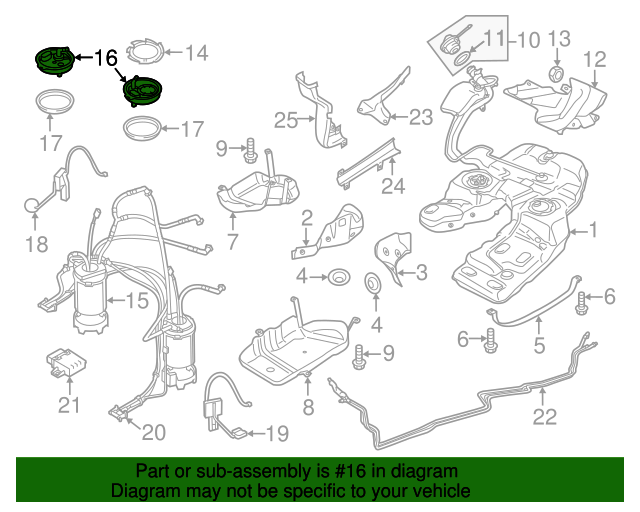 7P0-919-679-A - Fuel Pump Housing 2011-2017 Volkswagen Touareg | VW ...