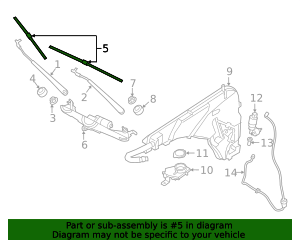 2018-2025 BMW Wiper Blade 61617469820 | OEM Parts Online