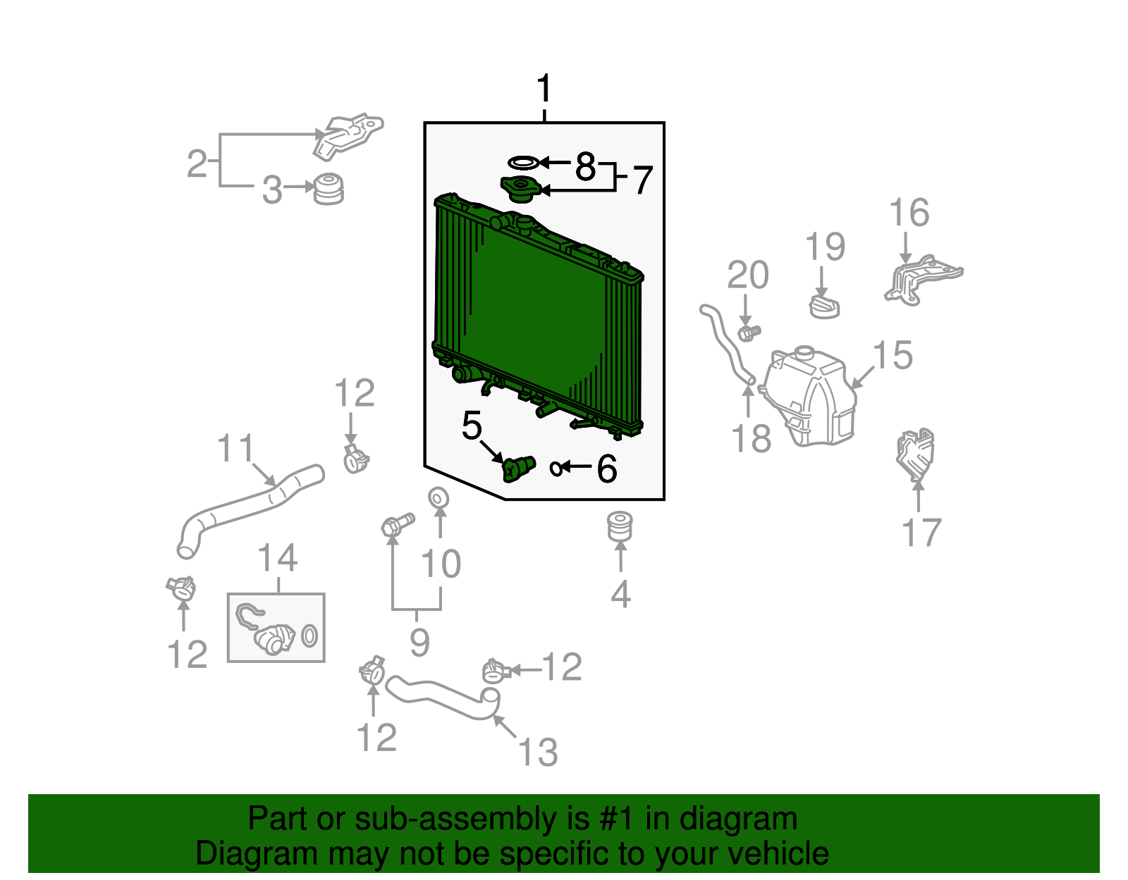 2007-2012 Acura RDX Radiator Assembly 19010-RWC-A52 | OEM Parts Online