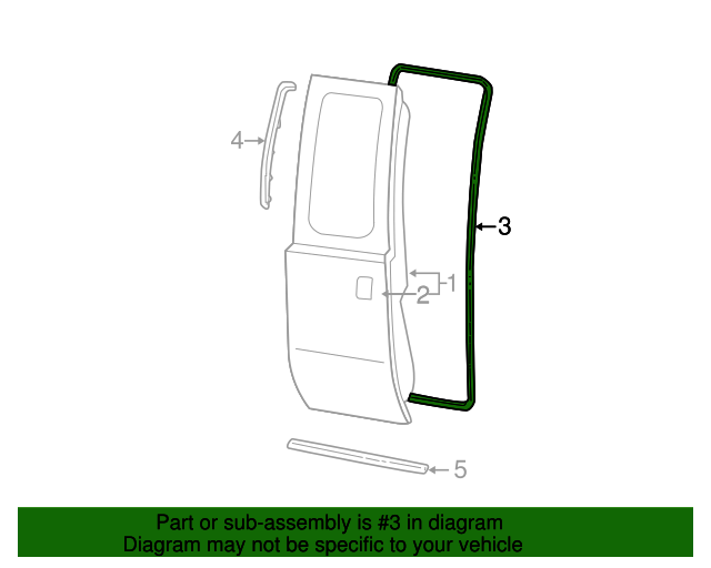 Ford Dealership 1999-2016 Ford Weather-Strip On Body 5C3Z-2625324-AA ...