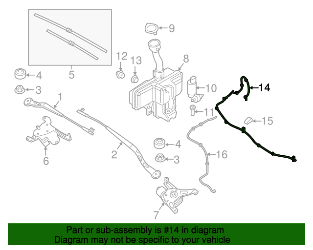 2014-2021 BMW Windshield Washer Nozzle 61-66-7-347-668 ...