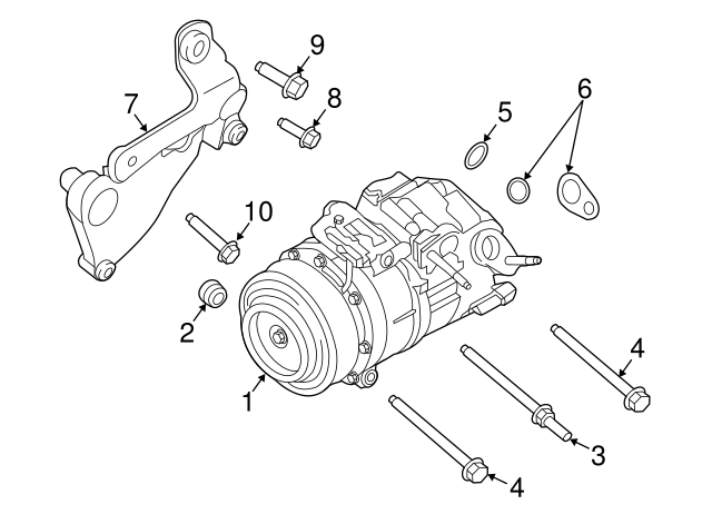 2015-2020 Ford A/C Compressor F2GZ-19703-B | TascaParts.com