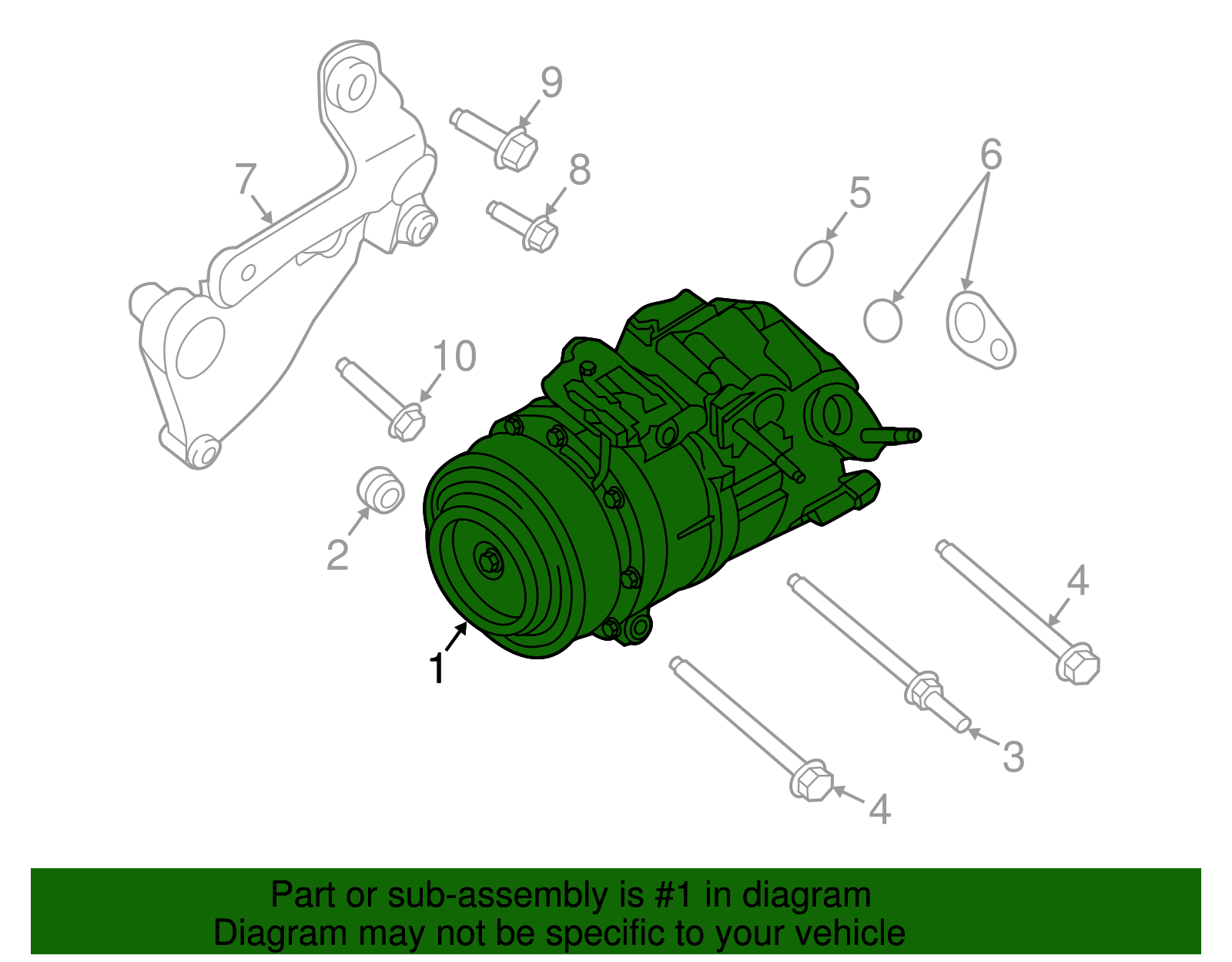 F2GZ-19703-R - A/C Compressor 2015-2020 Ford | Big 3 Auto Parts