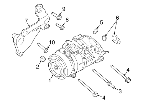 A/C Clutch & Compressor for 2016 Lincoln MKX | QuirkParts