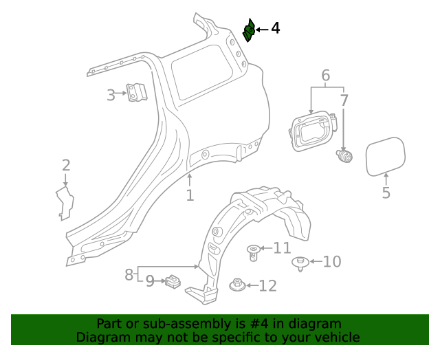 2017-2024 Mini Cooper Countryman Quarter Panel Reinforced Plate 41-21-7 ...