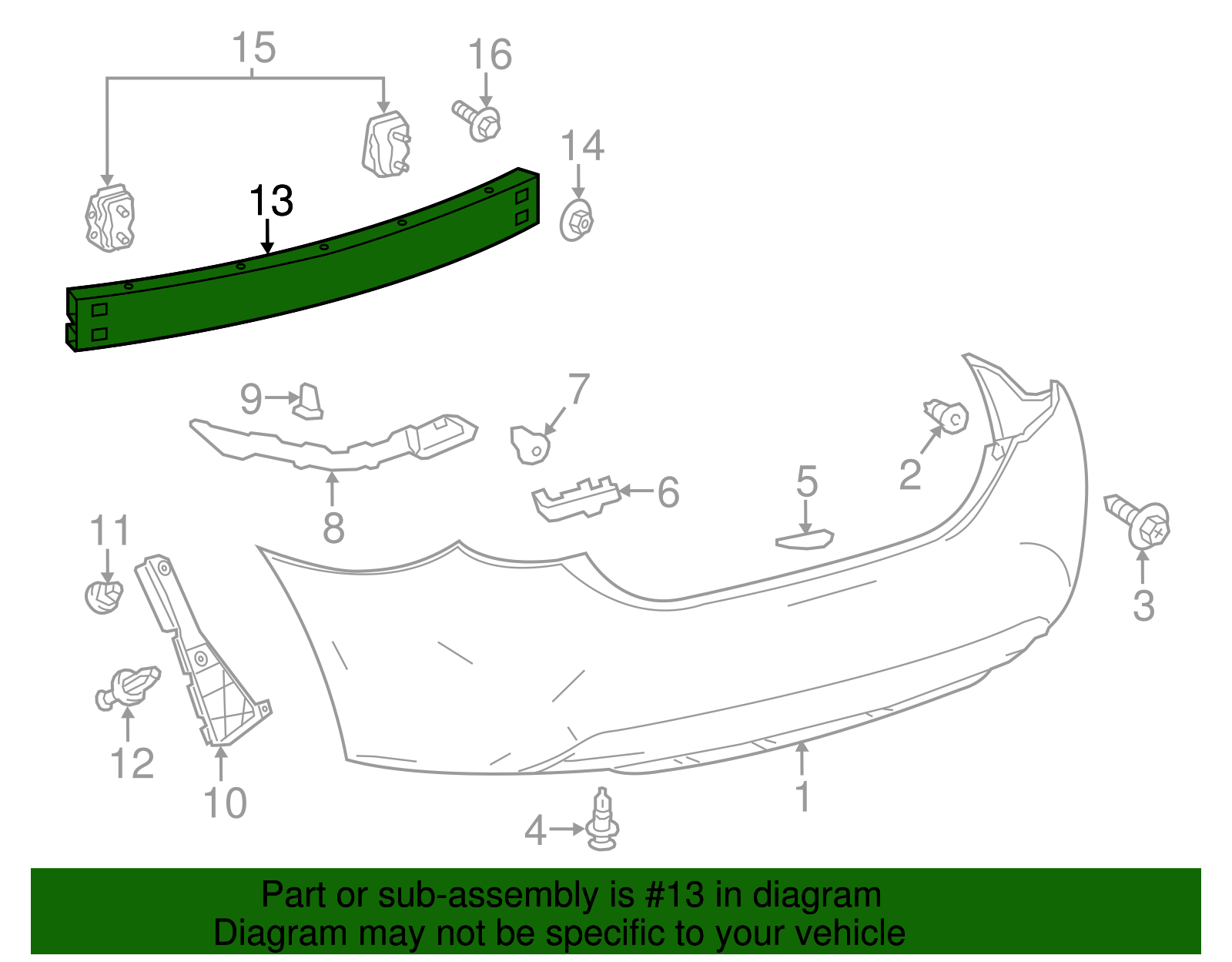 2014-2019 Toyota Corolla Impact Bar 52171-02230 | OEM Parts Online