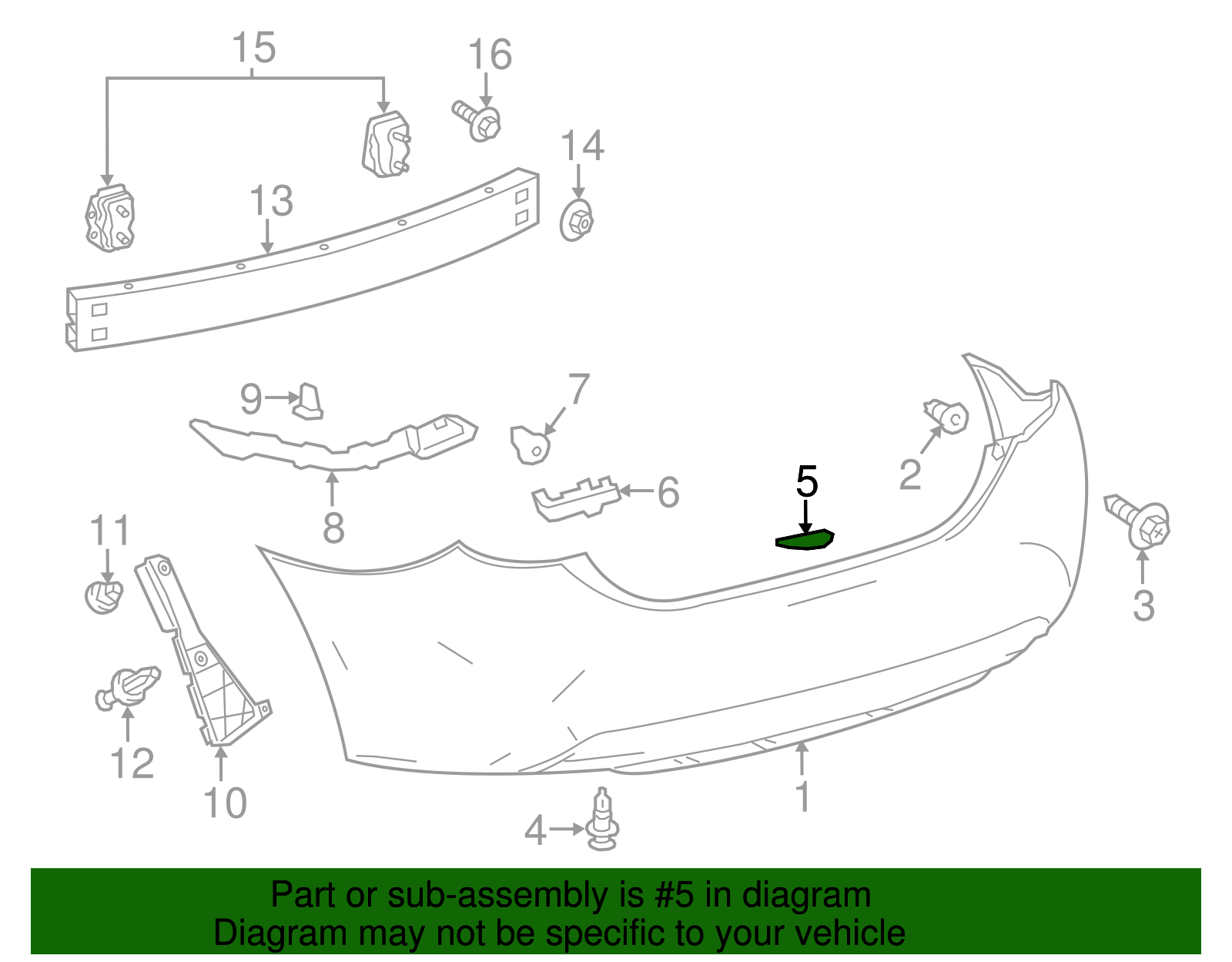 52581-02020 - Bumper Cover Protector 2009-2022 Toyota | Longo Toyota Parts