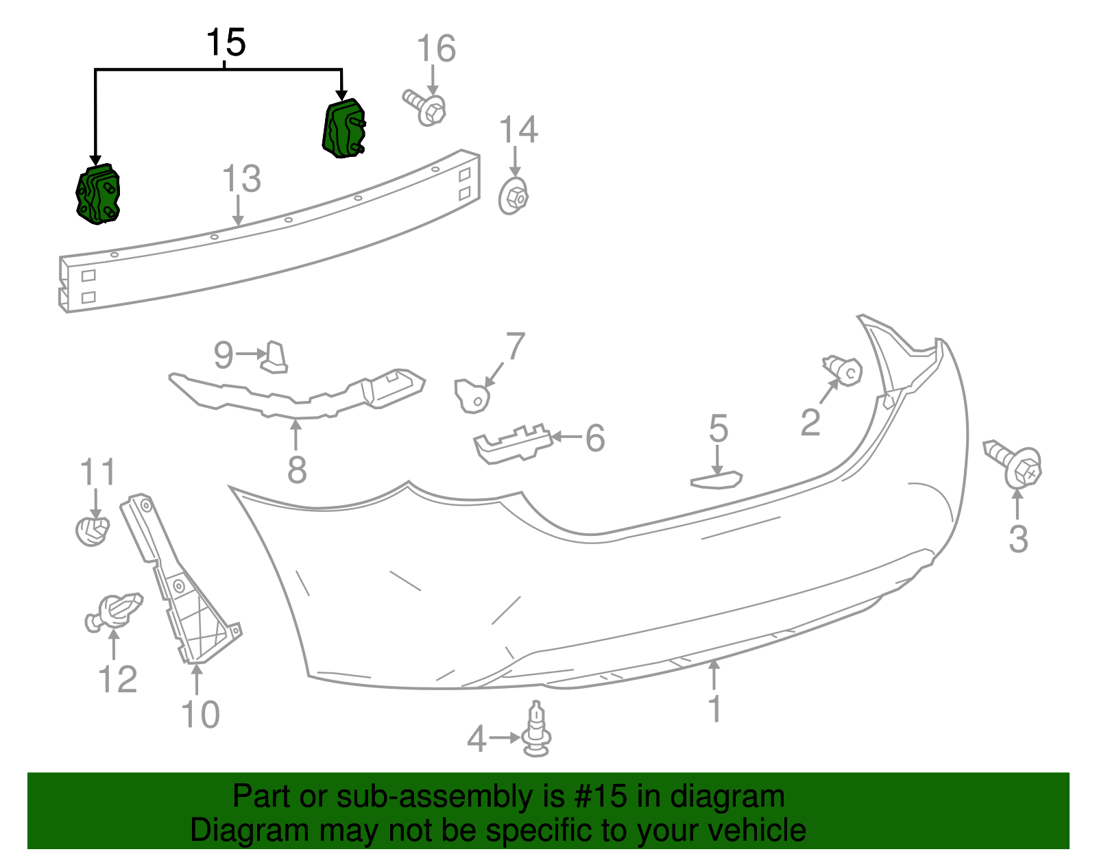 2014-2019 Toyota Corolla Bumper Bracket 52181-02160 | OEM Parts Online
