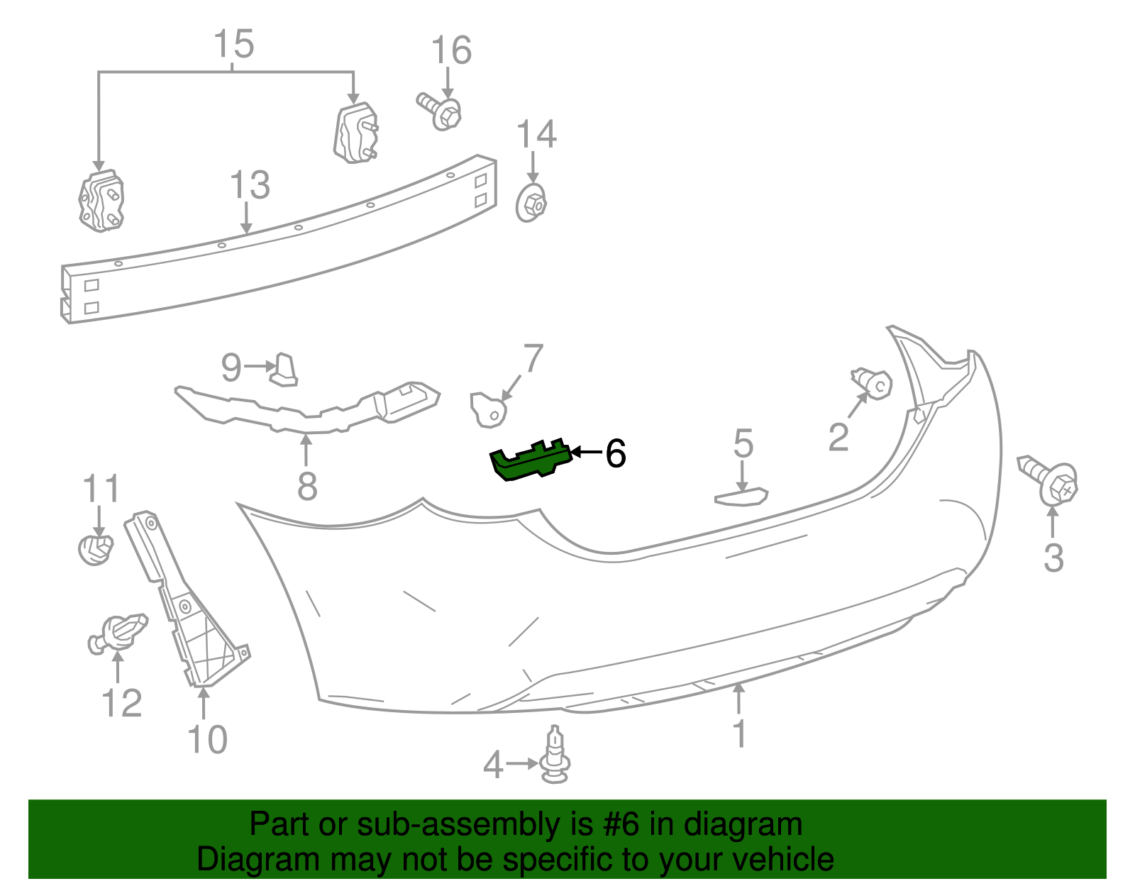 2019-2025 Toyota Corolla Bumper Cover Bracket 52575-12230 | Toyota ...