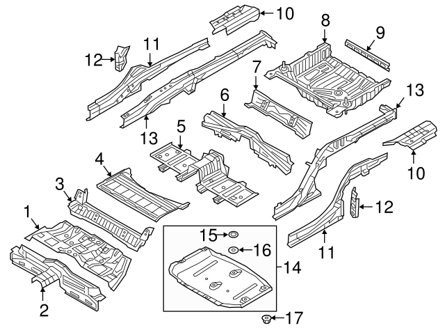2017-2022 Genesis G90 Extension Assembly Side Sill Inner Rear Upper ...