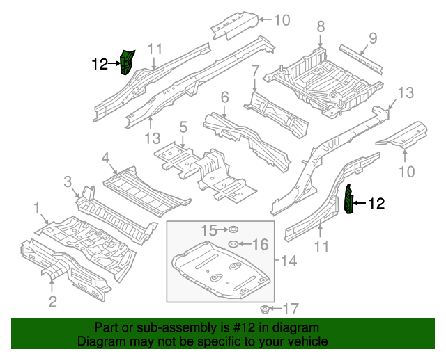 2017-2022 Genesis G90 Extension Assembly Side Sill Inner Rear Upper ...