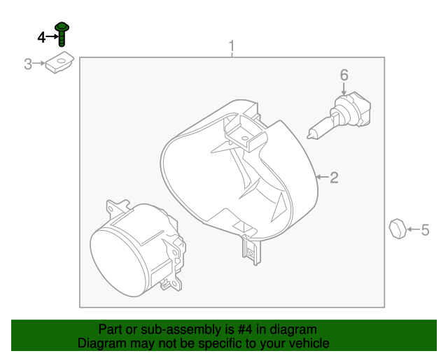 1998-2023 Nissan Fog Light Bolt 08146-6162G | OEM Parts Online