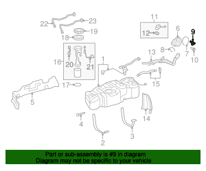 2008-2022 Toyota Sequoia Fuel Pocket Clamp 77367-0C010 | Toyota Parts ...