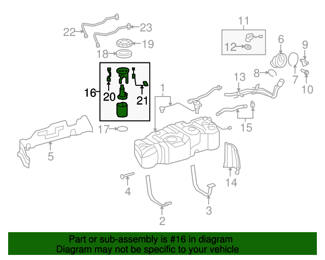 77020-0C090 - Tube Assembly, Fuel Suction With Pump & Gauge 2009-2012 ...
