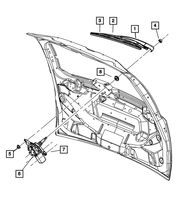 68078306AA - Rear Wiper Arm 2008-2010 Mopar | AutoNationParts.com