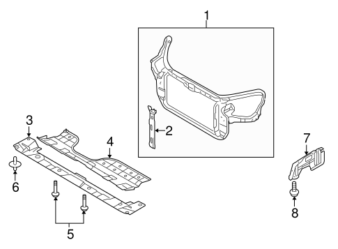 Radiator Support for 2007 Kia Rondo | Kia.Parts Store