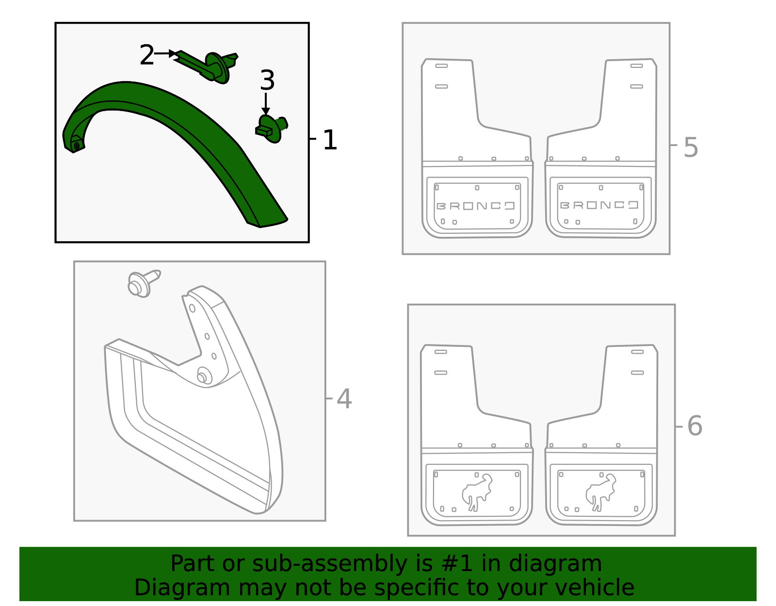 2021-2024 Ford Bronco Wheel Opening Molding M2DZ-1029039-AA | OEM Parts ...