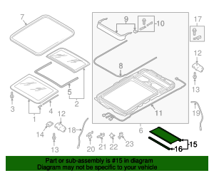 8W9-877-307-UJ8 - Sunroof Cover 2017-2019 Audi A4 allroad ...