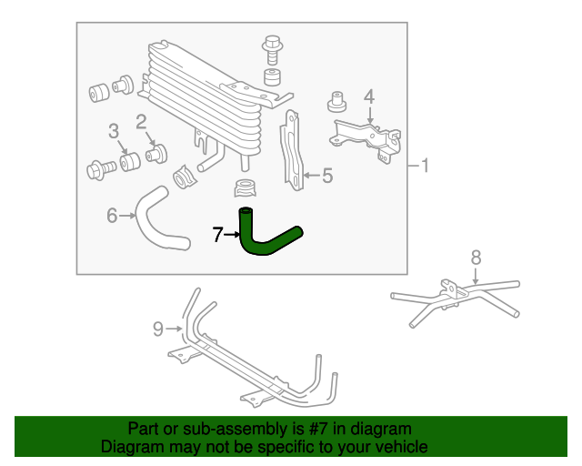32941-04050 - Automatic Transmission Oil Cooler Hose - 2015 Toyota ...