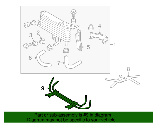 32922-04100 - Automatic Transmission Oil Cooler Tube - 2015 Toyota ...