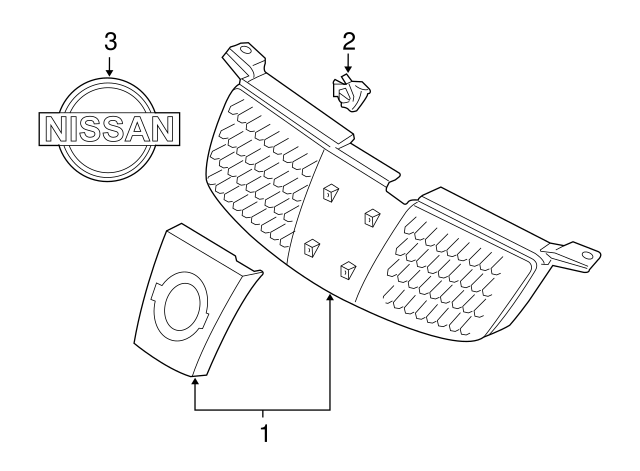 2006 Nissan Sentra Grille Assembly 62070-6Z801 | TascaParts.com