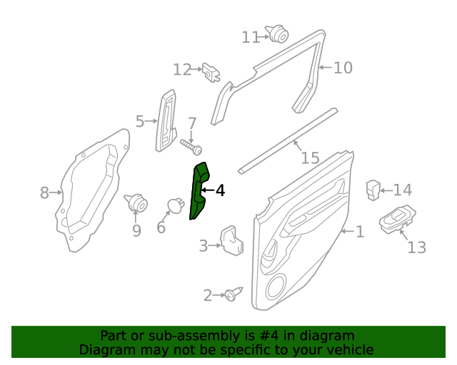 2019-2022 Ford Transit Connect Handle Bezel - Driver's Side (LH) DT1Z ...