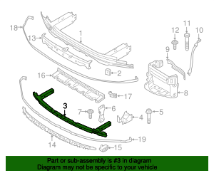 51117385290 - 2017-2022 BMW Lower Impact Bar (51-11-7-385-290) | Parts ...