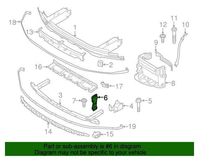 51117357179 - 2016-2023 BMW Bumper Impact Bar Bracket (51-11-7-357-179 ...