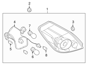 2000-2012 Nissan Backup Lamp Bulb 26261-89912 | TascaParts.com