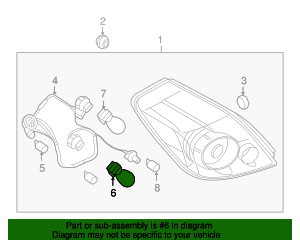 26717-9B90A - Brake Lamp Bulb 2005-2015 Nissan | Nissan Parts ...