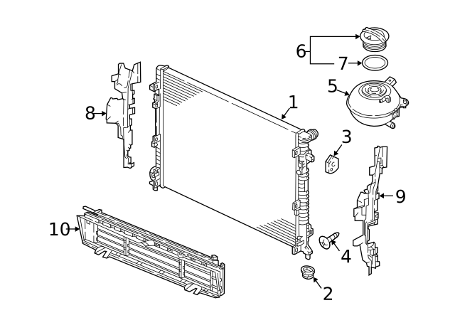 2018-2022 Volkswagen Radiator Shutter Assembly 3CM-122-321-A | OEM ...