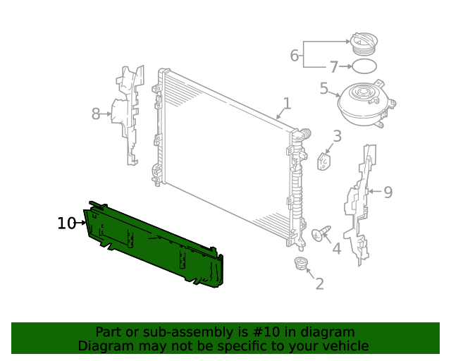 3CM-122-321-A - Radiator Shutter Assembly - 2018-2022 Volkswagen | VW ...