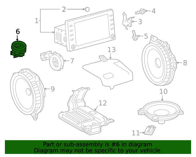 86150-0W670 - Speaker 2019-2024 Toyota | AutoNation Parts
