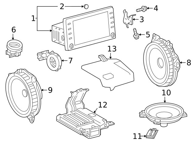 86150-0W670 - Speaker 2019-2024 Toyota | AutoNation Parts