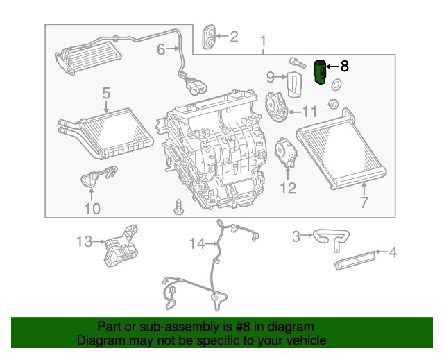 OEM 2009-2019 Toyota Expansion Valve Part # 88515-02420 | Modern Toyota ...