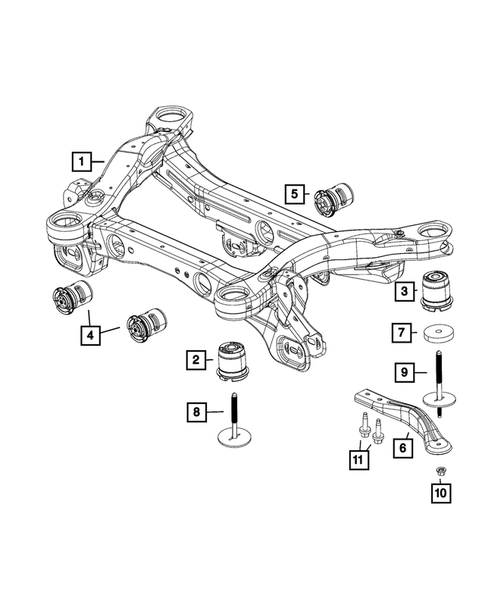 Rear Suspension and Cradle for 2016 Jeep Cherokee | Mopar eStore