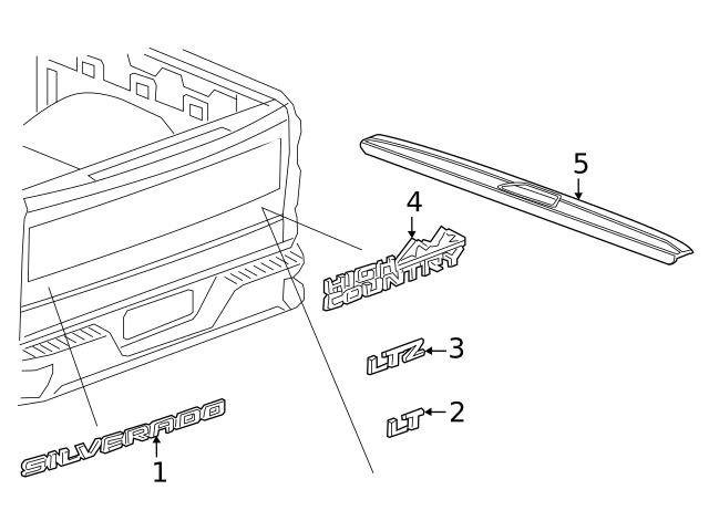 2019-2023 Chevrolet OEM NEW 2019-20 GM Chevrolet Nameplate PLATE ASM-E ...