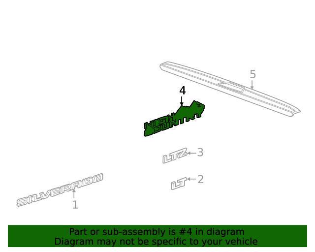 2019-2023 Chevrolet OEM NEW 2019-20 GM Chevrolet Nameplate PLATE ASM-E ...