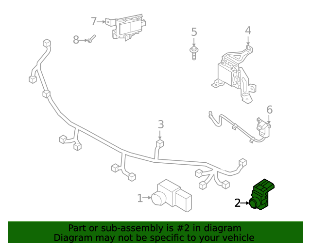 2021-2022 Genesis G80 Auto Park Sensor 99350-T1000-WHT | OEM Parts Online